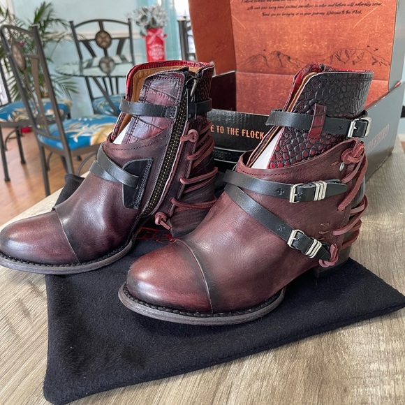 Freebird by Steven | Shoes | Freebird Crue Wine Multi Bootie | Poshmark